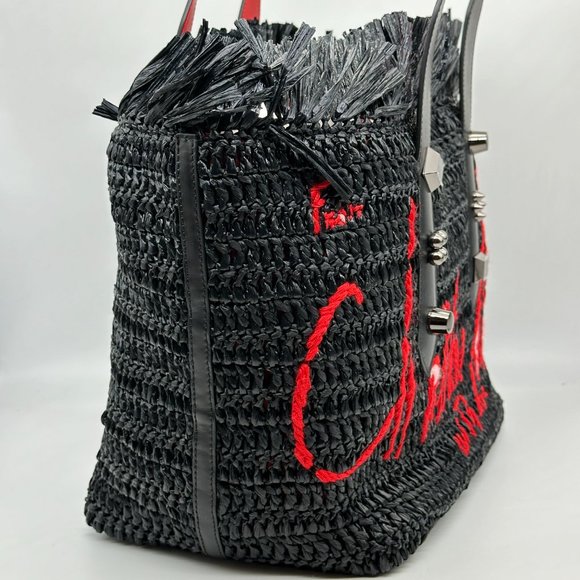 Christian Louboutin | Bags | Christian Louboutin Frangibus Cl Raffia ...